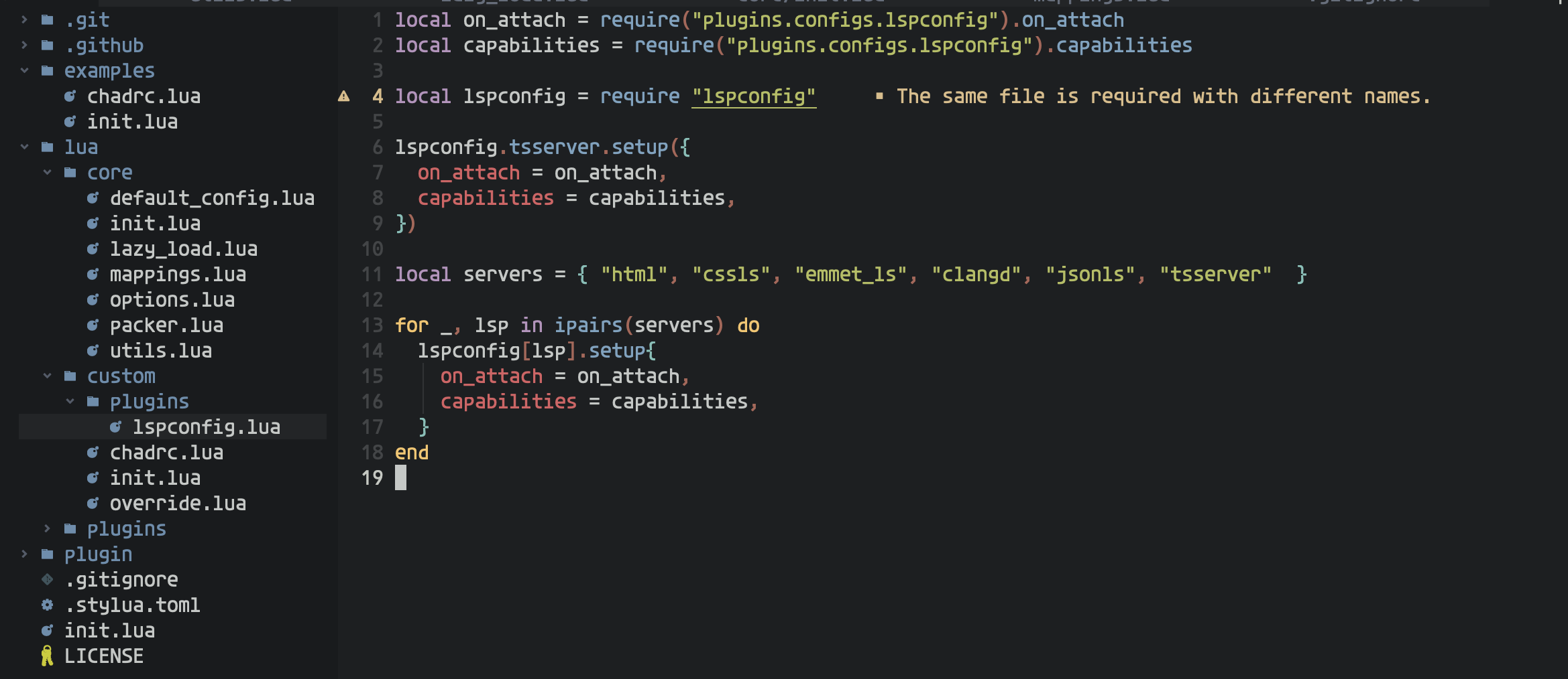 Custom chadrc for lspconfig not working · Issue #1429 · NvChad/NvChad · GitHub