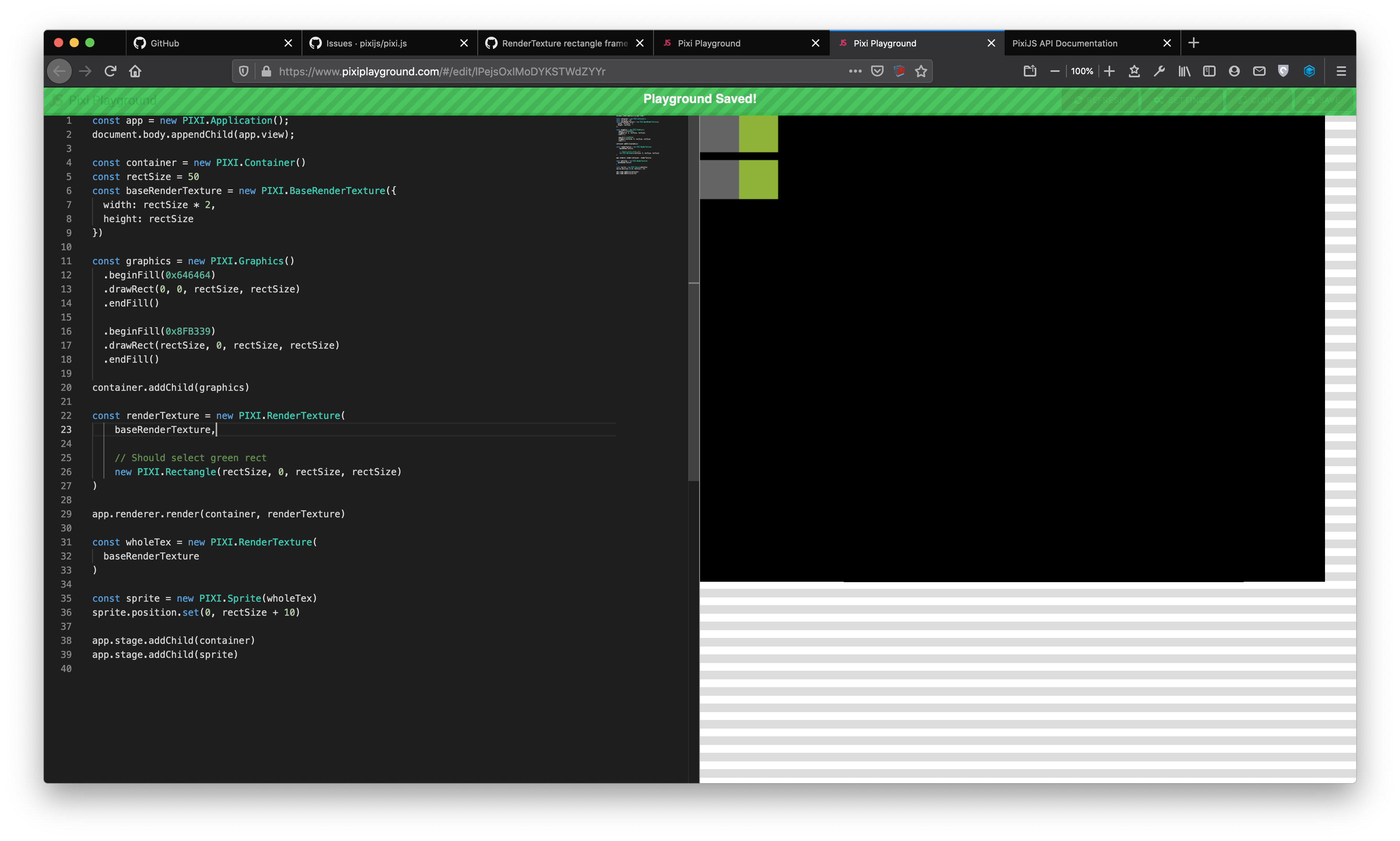 RenderTexture rectangle frame · Issue #6828 · pixijs/pixijs · GitHub