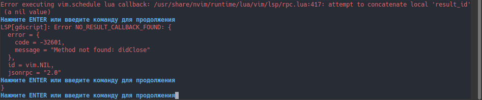 LSP: Method not found: didClose · Issue #12633 · neovim/neovim · GitHub