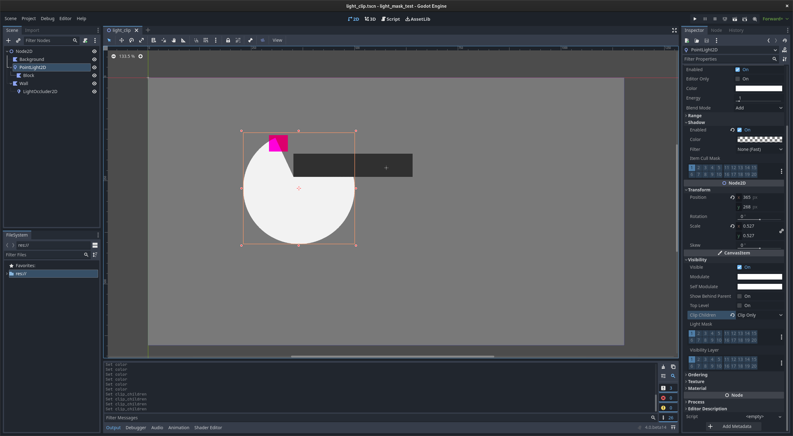 clip_children has no effect on PointLight2D · Issue #72073 · godotengine/godot · GitHub