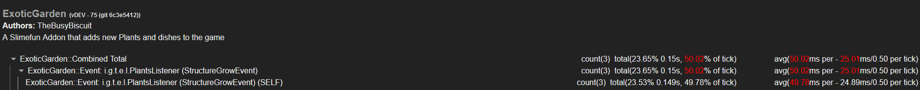 Performance Issue (StructureGrowEvent in PlantsListener) · Issue #201 · Slimefun-Addon-Community ...