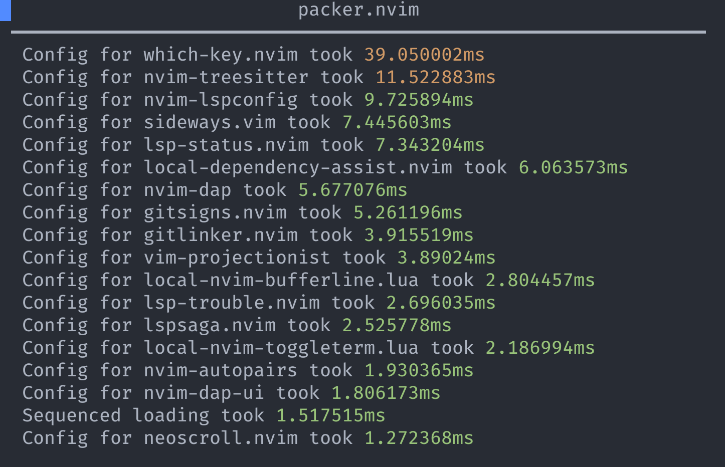 High startup time · Issue #22 · folke/which-key.nvim · GitHub