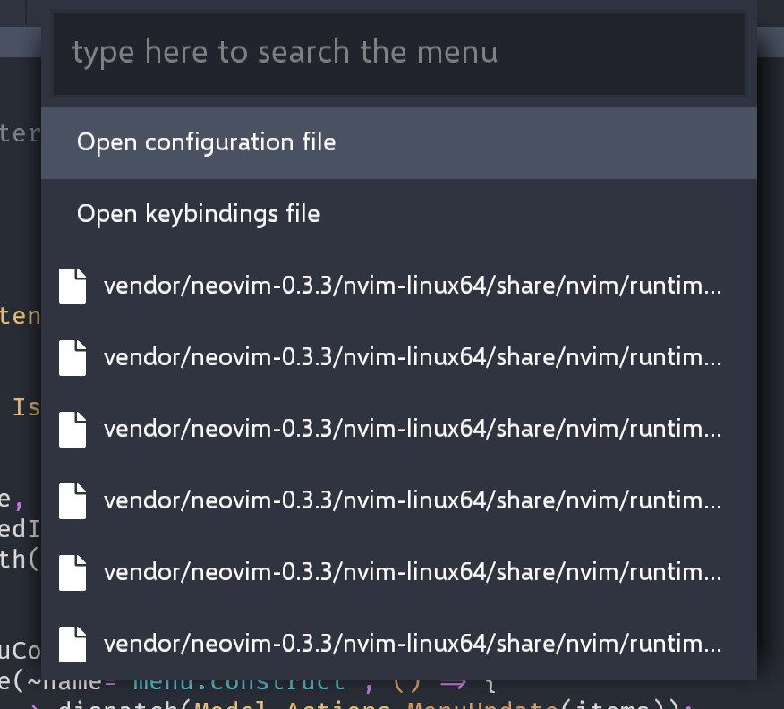 Different Menu Commands Overlap · Issue #210 · onivim/oni2 · GitHub