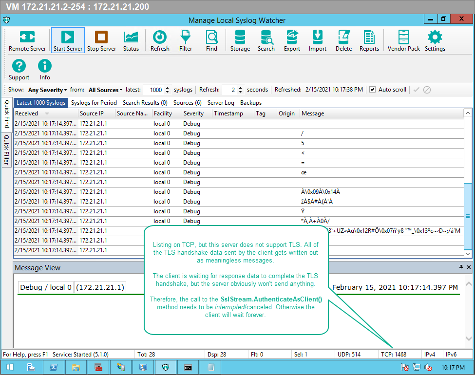 Call to AuthenticateAsClientAsync() Hangs When Server Doesn't Support TLS · Issue #18 ...
