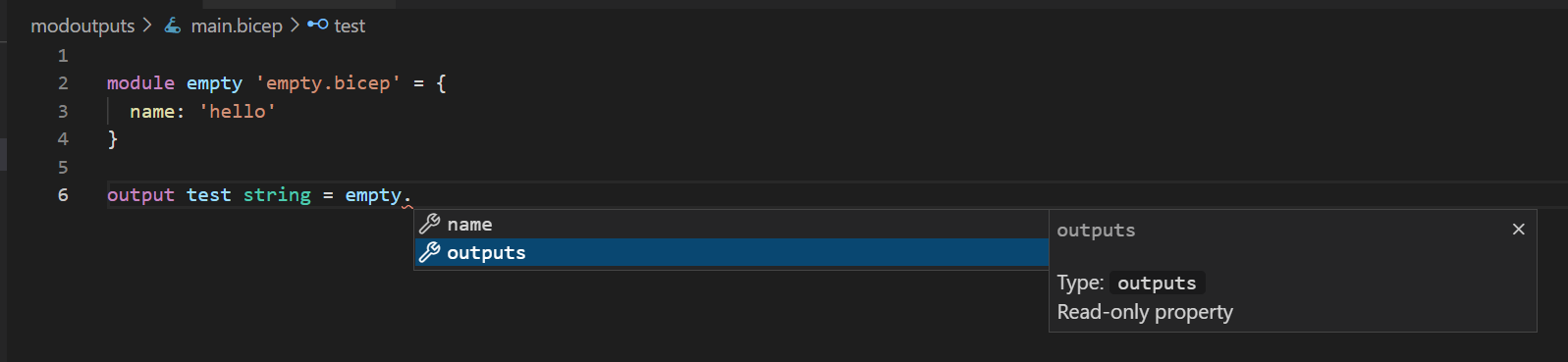 Module `outputs` property appears even if there are no outputs in the referenced module · Issue ...