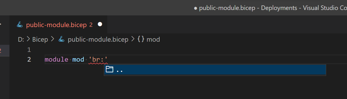 Relative Path Completions Trigger On A Module With `br` Scheme · Issue 8883 · Azure Bicep · Github