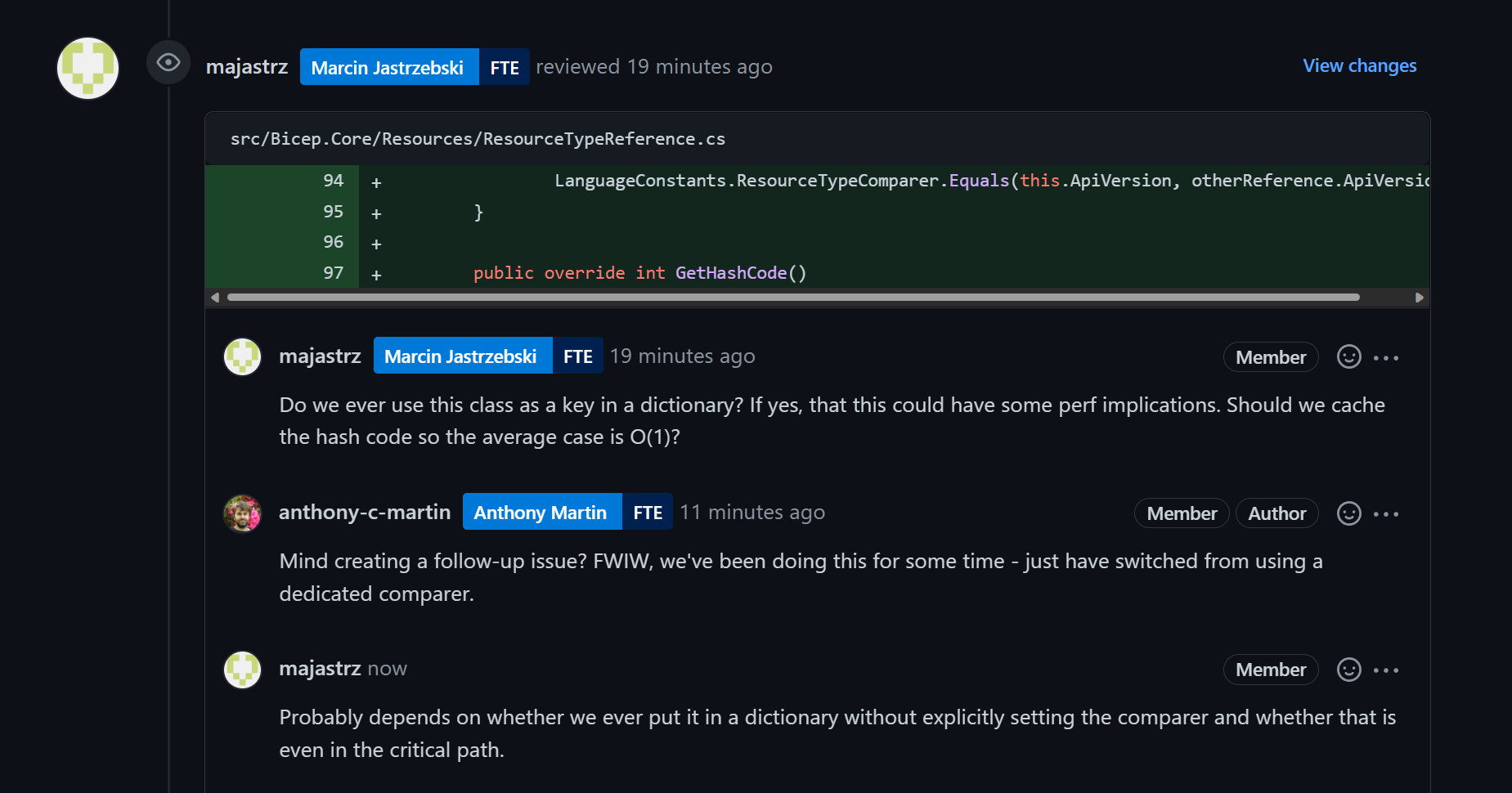 Resourcetypereference Gethashcode Is Not O1 On Average · Issue 8976 · Azurebicep · Github 