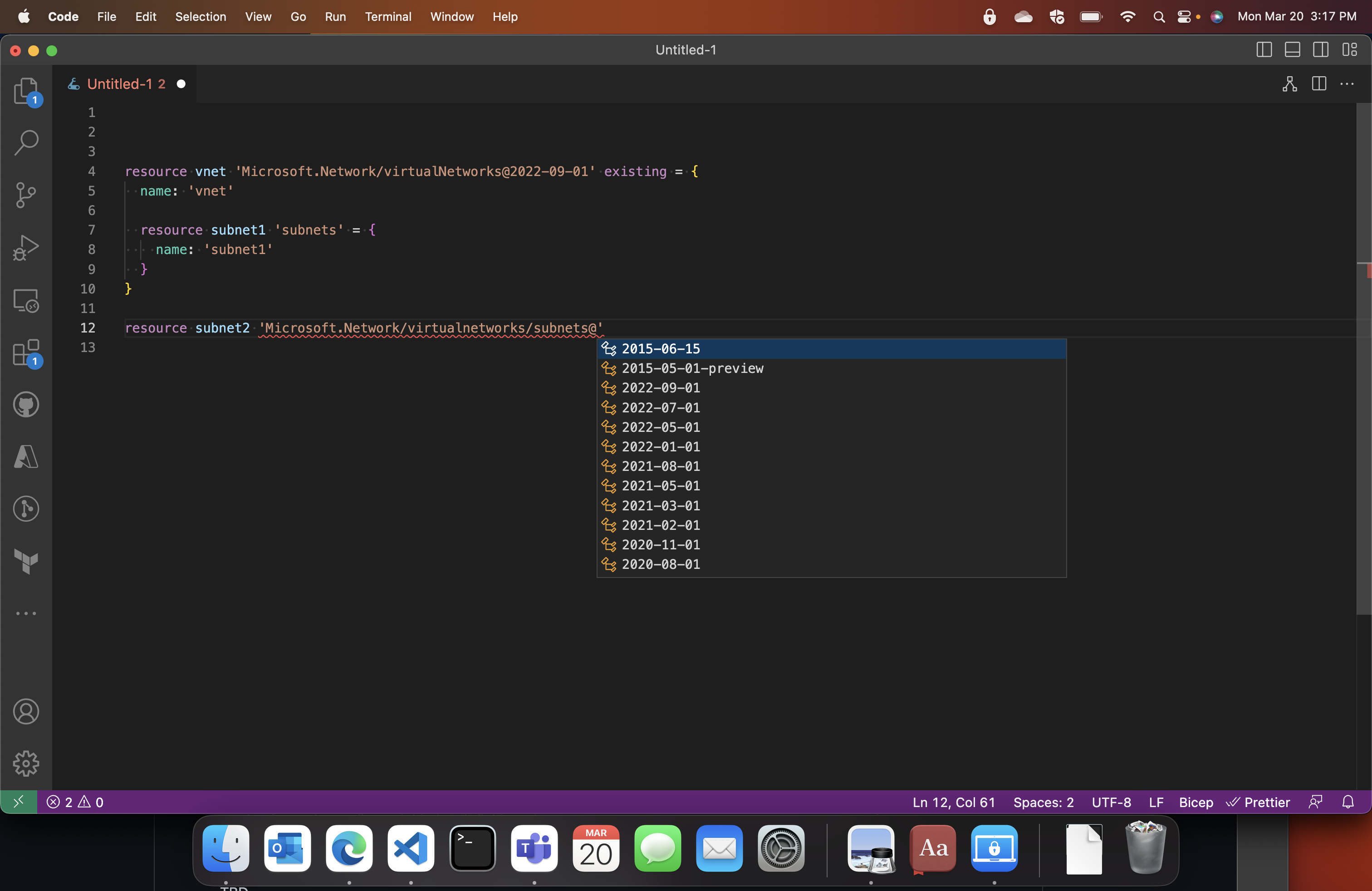 Completion issue - latest api version not showing up first (if mixed ...