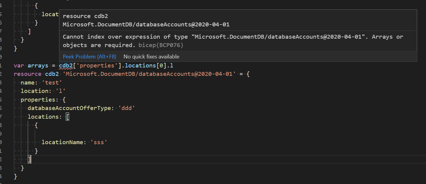 Arrayaccess Broken On Resource Types · Issue 777 · Azurebicep · Github 2343
