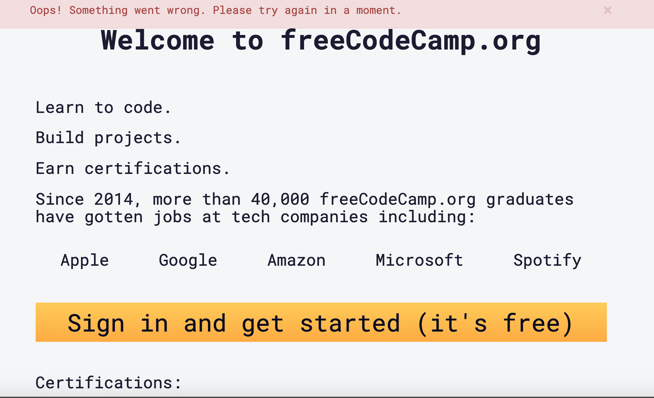 Can't login to FreeCodeCamp · Issue #7122 · freeCodeCamp/freeCodeCamp ...