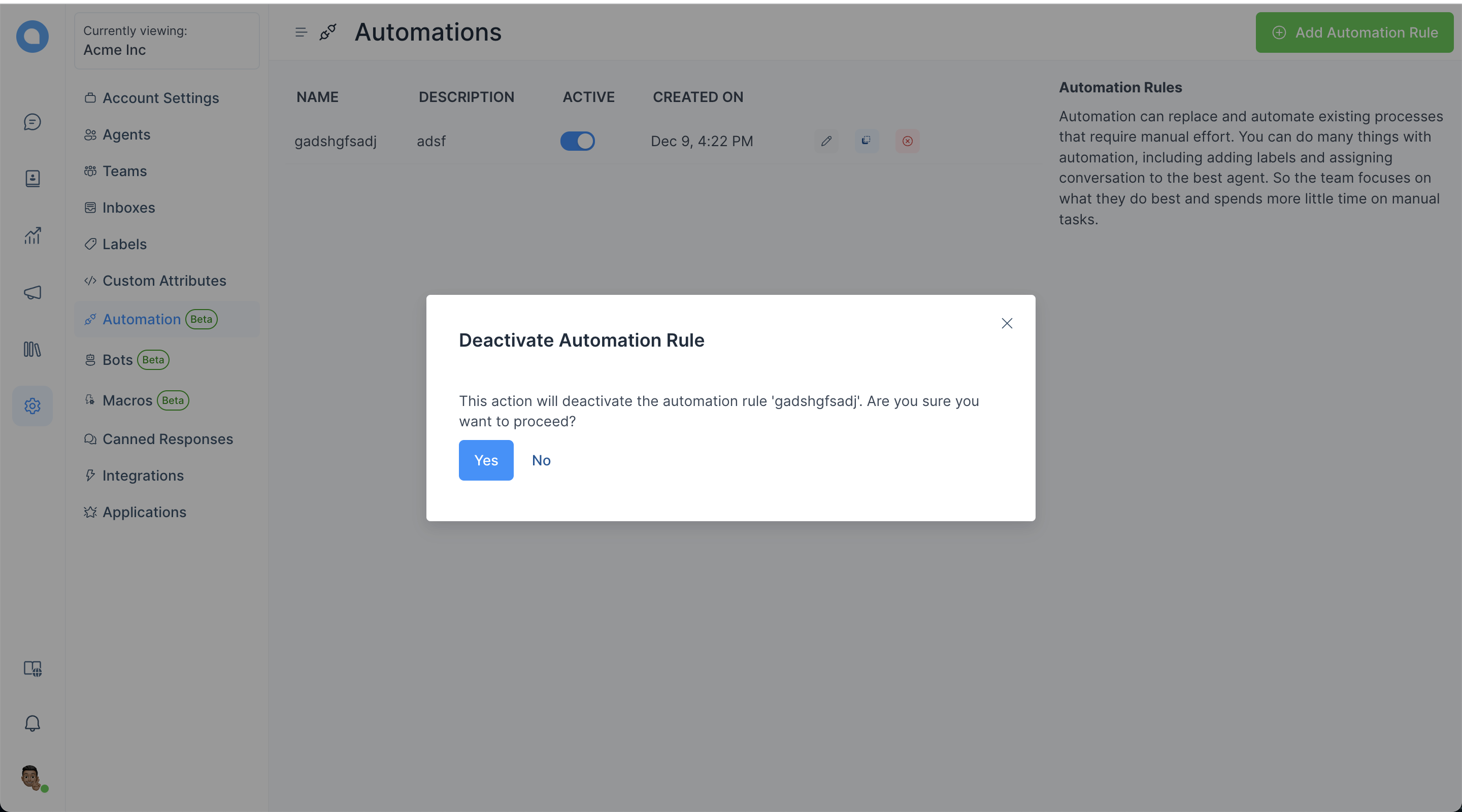 Inconsistent design in Macros · Issue #6167 · chatwoot/chatwoot · GitHub Inconsistent design in Macros · Issue #6167 · chatwoot/chatwoot · GitHub