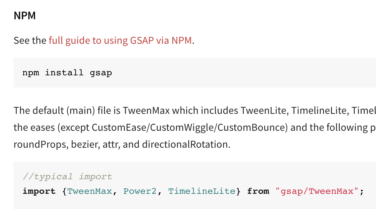 Fix docs on import · Issue #295 · greensock/GSAP · GitHub