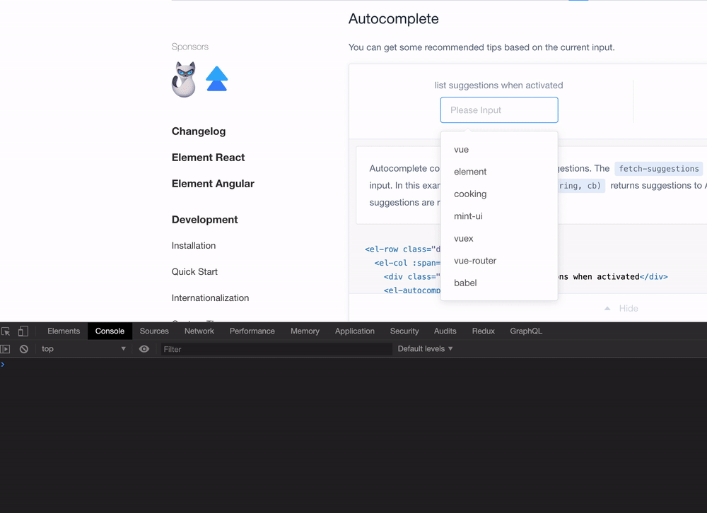 2.13.1 Autocomplete broke: `Cannot read property 'value' of undefined` · Issue #19388 · ElemeFE ...