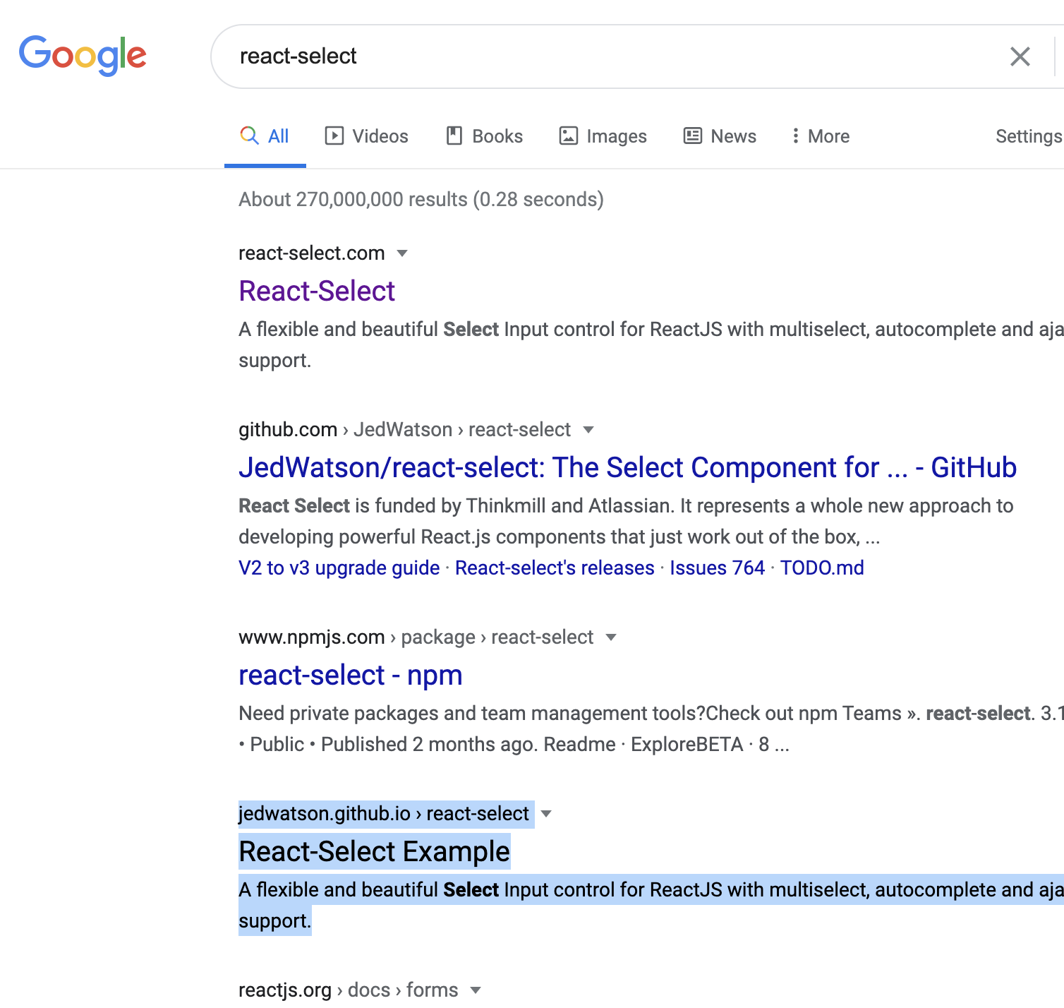 Redirect gh-pages to react-select.com · Issue #3608 · JedWatson/react-select · GitHub