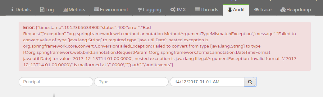Datetimeformat Issue In Audit · Issue 605 · Codecentric Spring Boot Admin · Github