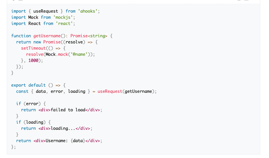 如何通过 useRequest 发送网络请求？ · Issue #1824 · alibaba/hooks · GitHub