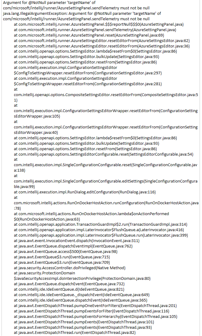 [IntelliJ]Error occurs when docker run project · Issue #1247 · microsoft/azure-tools-for-java ...