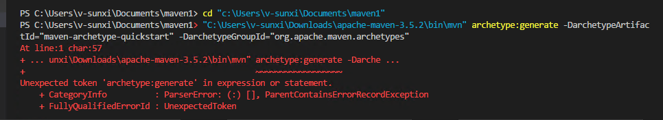 Can't execute maven related commands using ps · Issue #39 · Eskibear/vscode-maven · GitHub