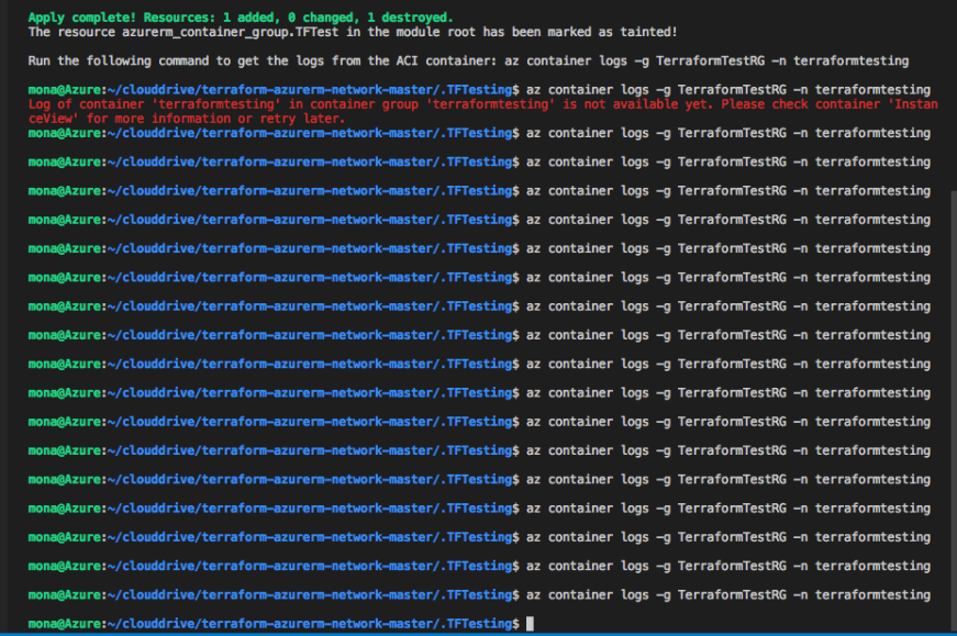 It Takes A Long Time To Show Log When Running E2e Test In Cloud Shell · Issue 100 · Azure