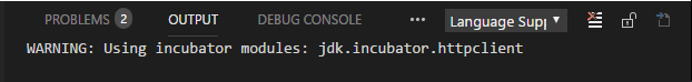 Warning: using incubator modules: jdk.incubator.httpclient · Issue #282 · microsoft/vscode-java ...