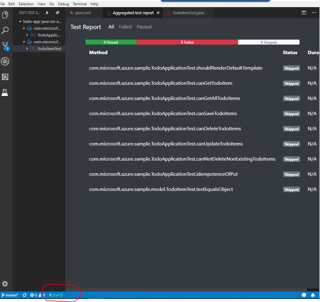 The status bar displays wrong status when running test fails · Issue ...