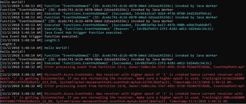 Error Processing Eventhub Message When Locally Run Eventhub Trigger · Issue 277 · Microsoft