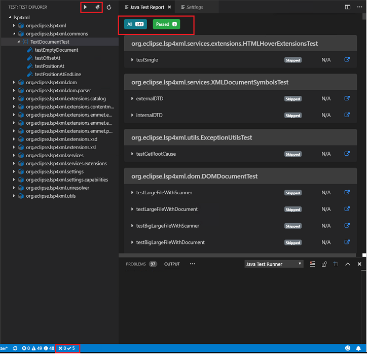 Some tests will be skipped when running lsp4xml project · Issue #605 ...