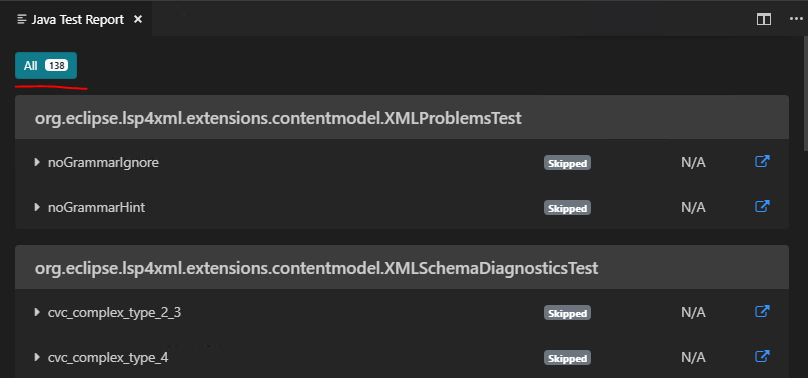 Some tests will be skipped when running lsp4xml project · Issue #605 ...