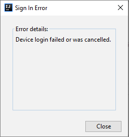 Failed to sign in with device login method · Issue #2943 · microsoft ...