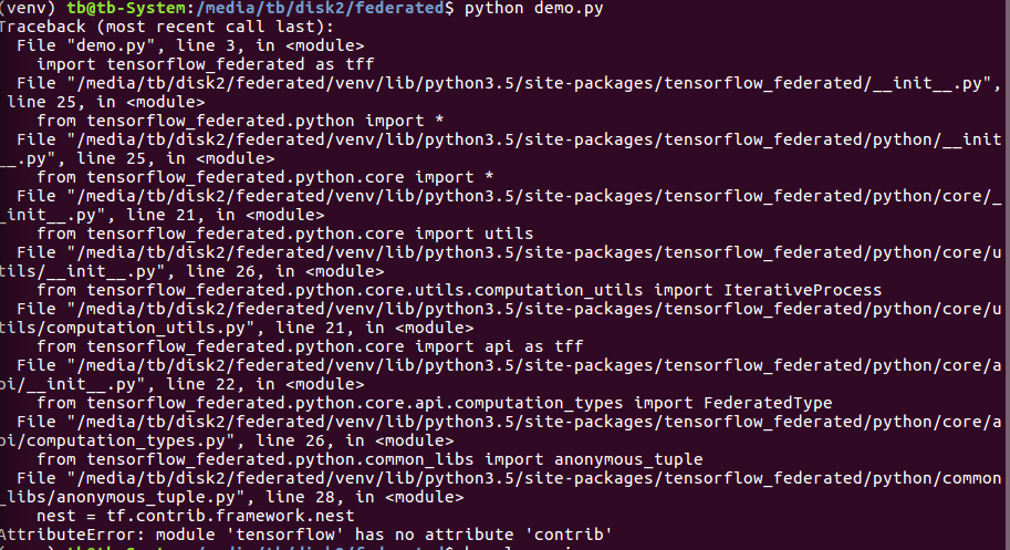 install and import problem · Issue #235 · tensorflow/federated · GitHub