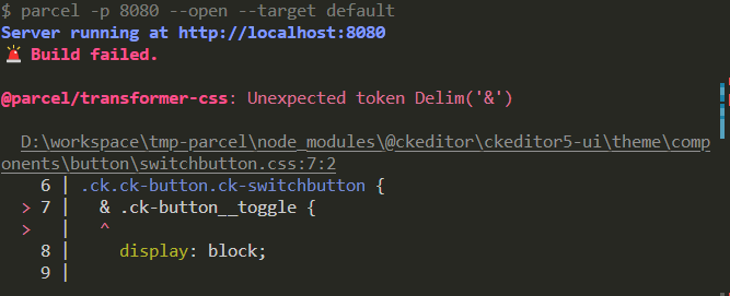 No parcel support · Issue #13450 · ckeditor/ckeditor5 · GitHub