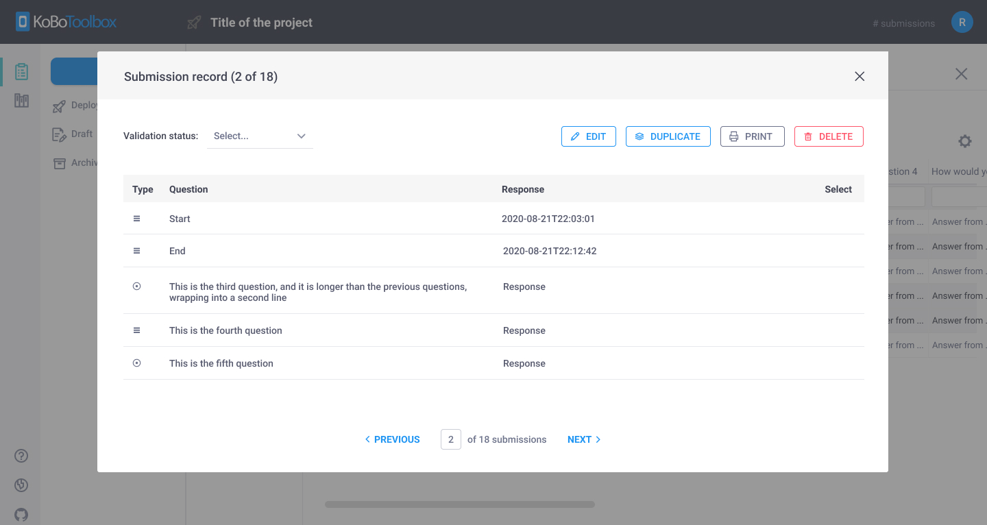 Design UX for duplicating a submission · Issue #2895 · kobotoolbox/kpi · GitHub