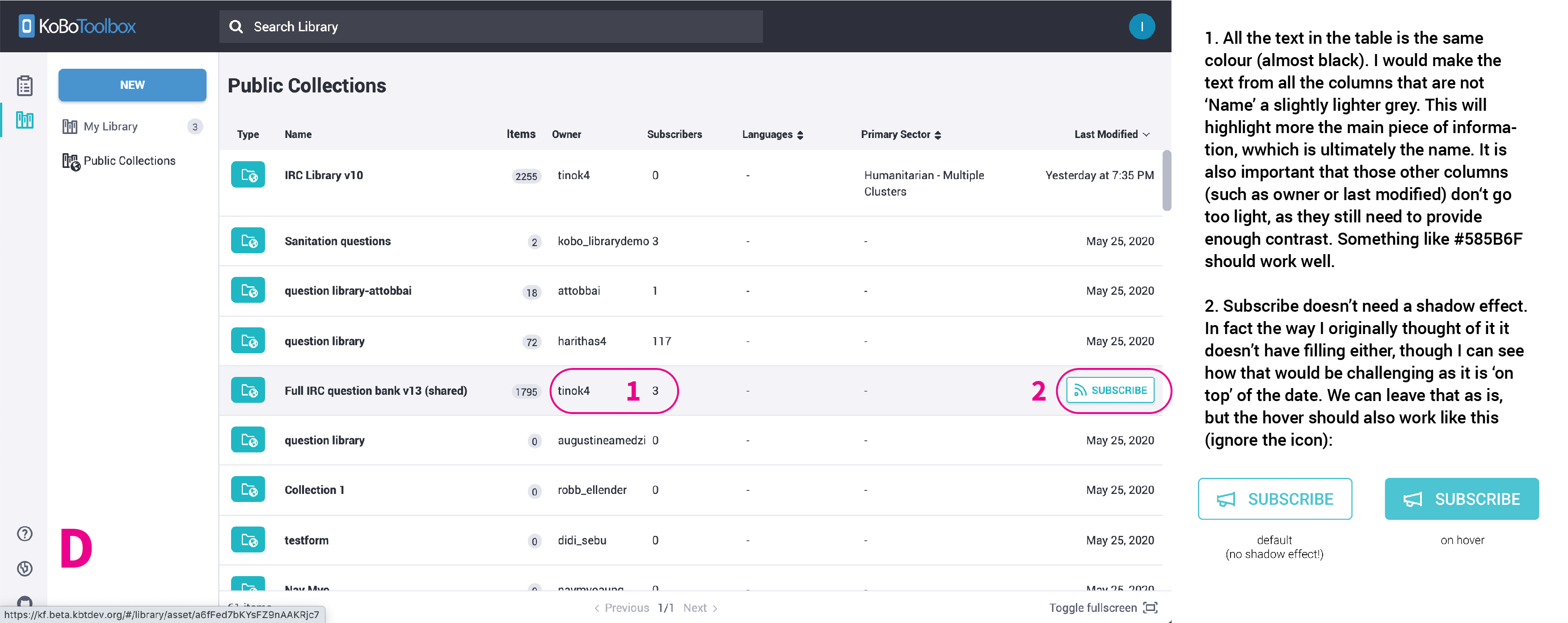 Libraries beta UX/UI review · Issue #3000 · kobotoolbox/kpi · GitHub