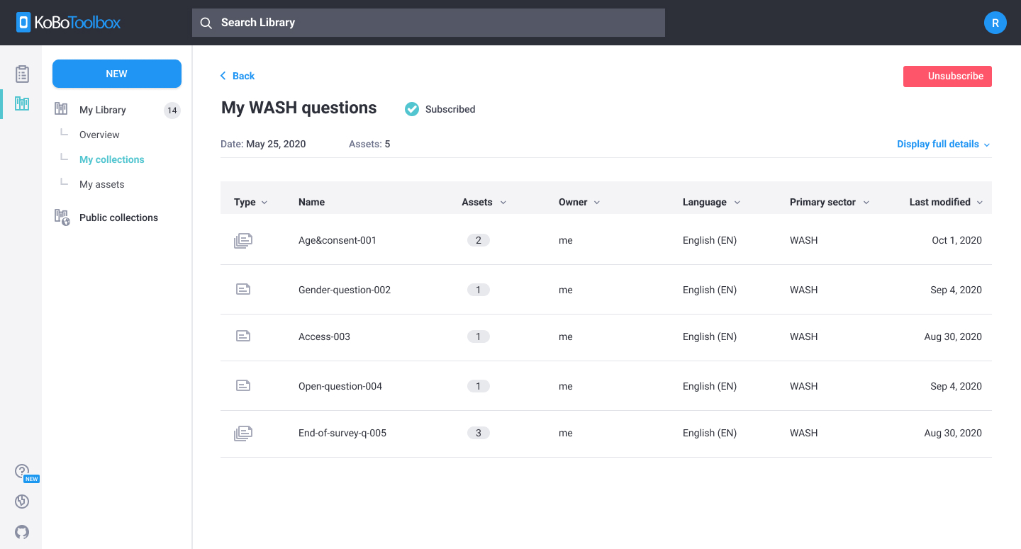 Library & Public Collections UX Review · Issue #2833 · kobotoolbox/kpi · GitHub