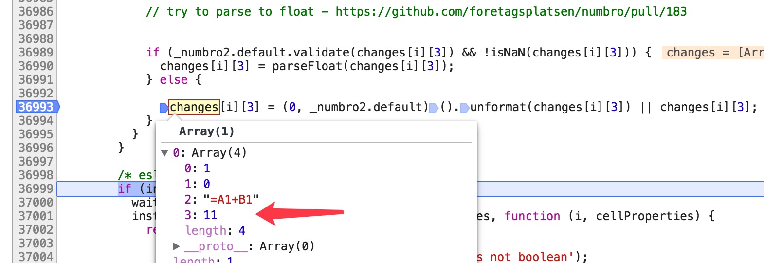 When the cell type is numeric, the formula does not work properly ...