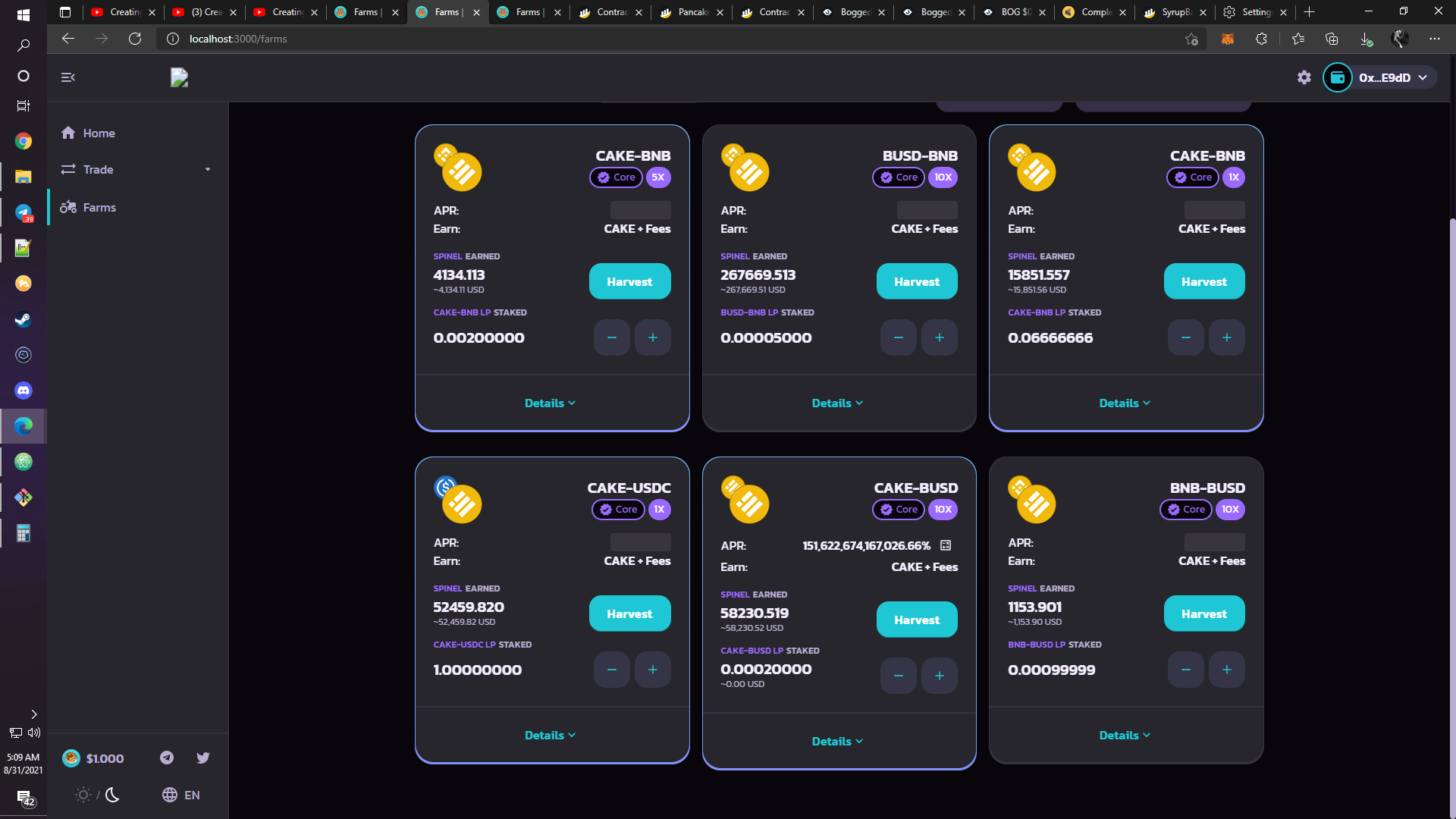 Unable to get farms to work with masterchef & website crashes when changing the masterchef ...