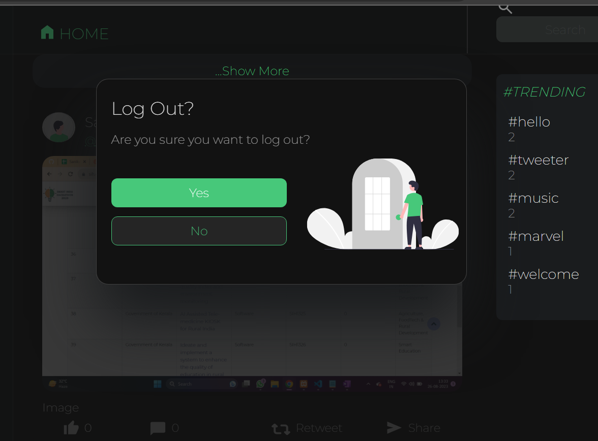 [FIX] Logout menu position · Issue #18 · Tweeter-Org/tweeter-frontend · GitHub