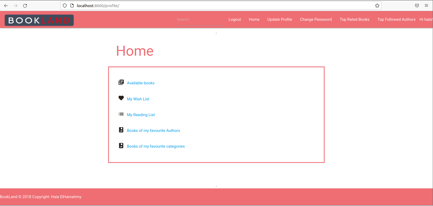 GitHub - HalaEzzat/BookLand: BookLand is a django app for a LMS (Library Management System ) :