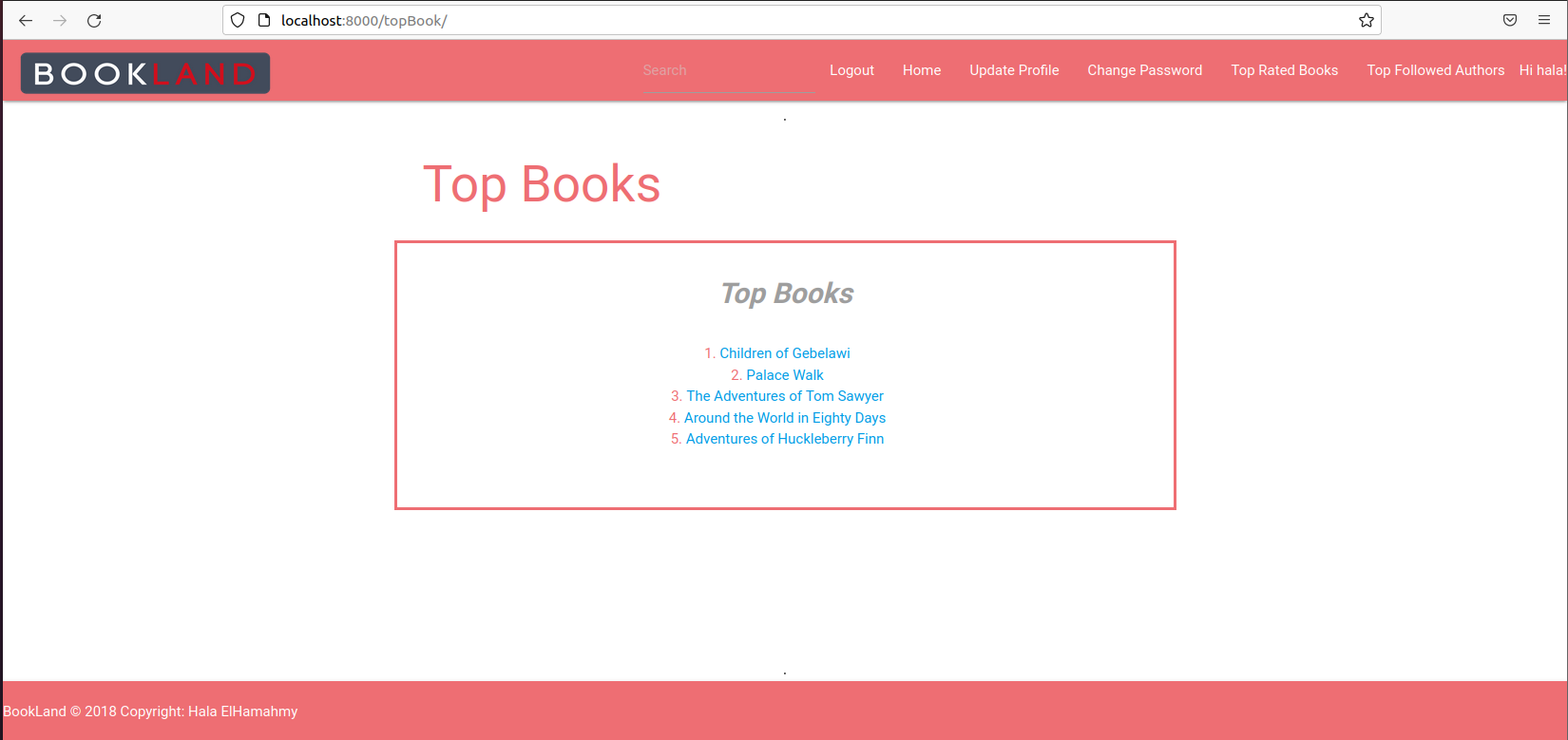 GitHub - HalaEzzat/BookLand: BookLand is a django app for a LMS (Library Management System ) :