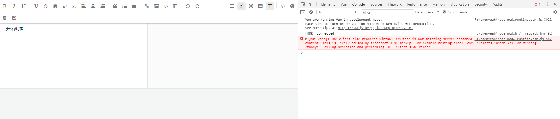 你好 我用的nuxt 并且禁用了SSR ,能正常工作 ，但有Vue 警告 · Issue #247 · hinesboy/mavonEditor · GitHub