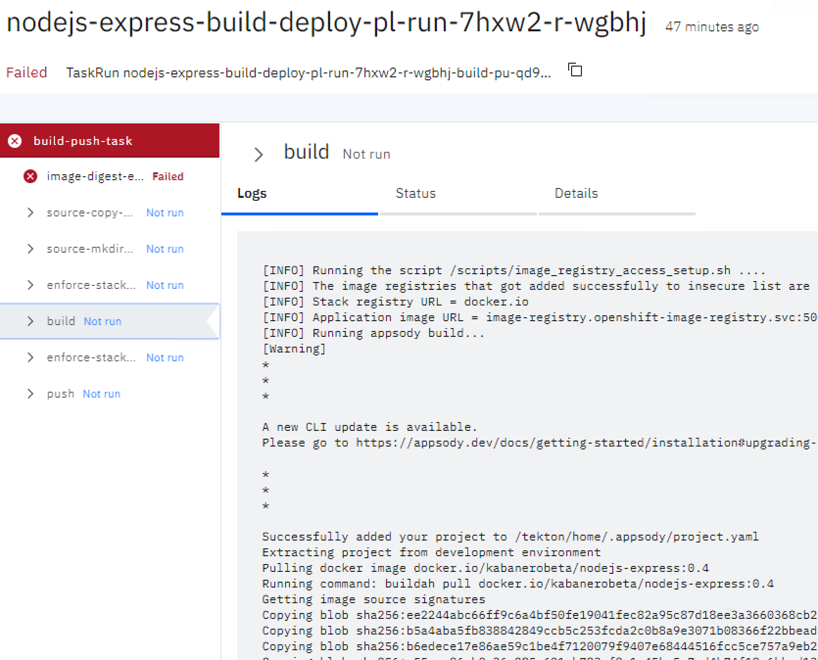 Pipelineruns in Tekton dashboard show incorrect status for each step · Issue #1367 · tektoncd ...