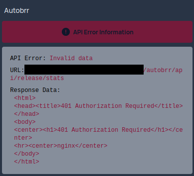 autobrr widget returns API Error when accessing a remote install of ...