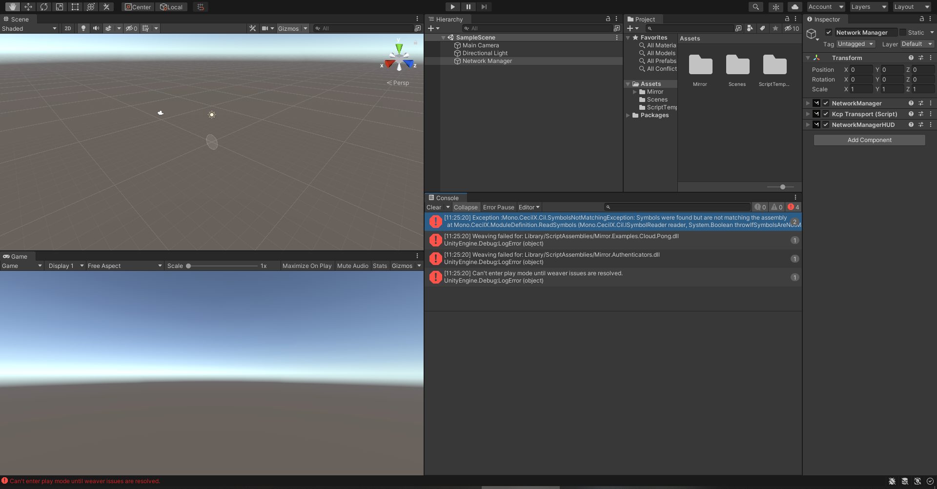 Can't enter play mode until weaver issues are resolved · Issue #2740 ...