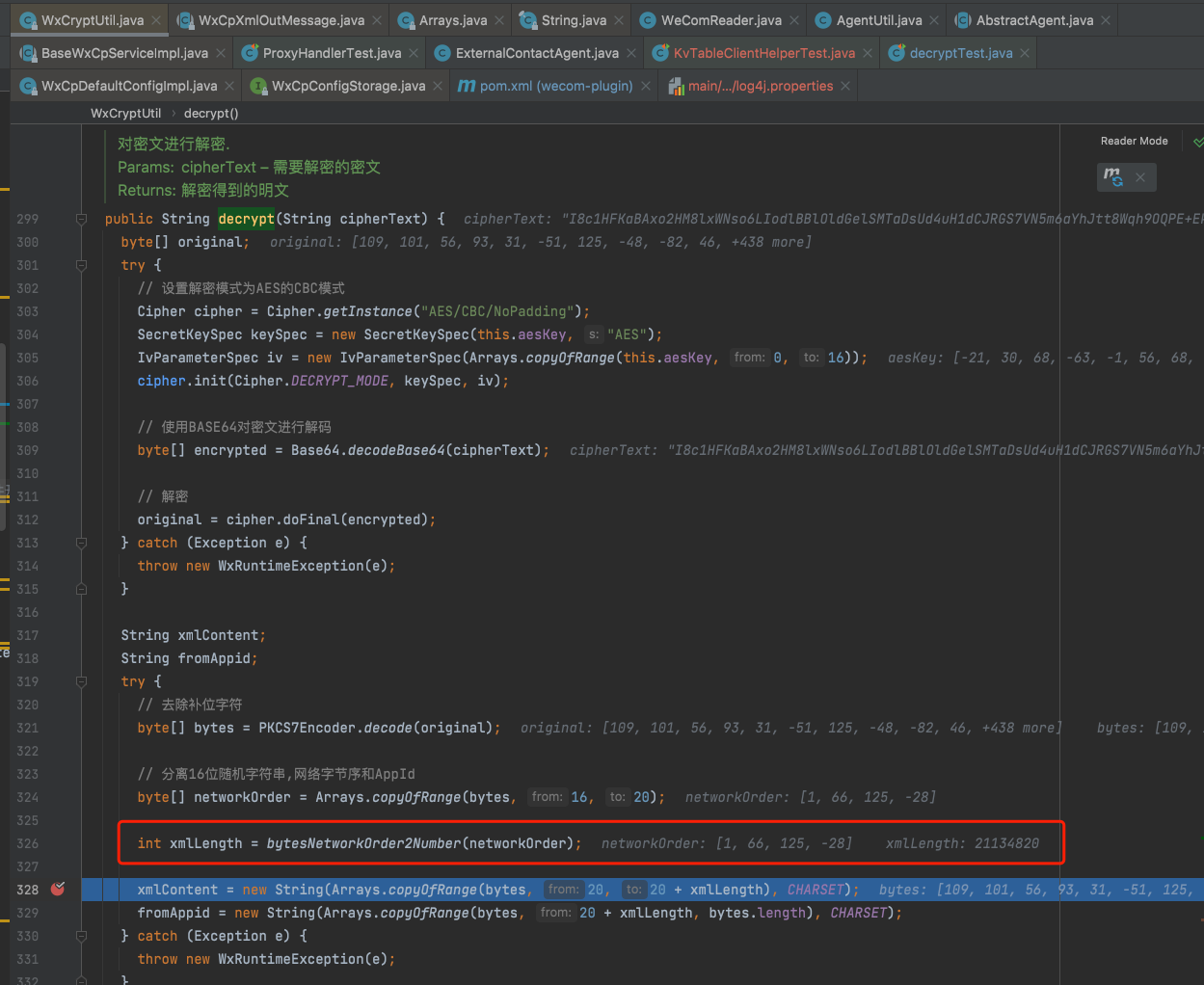 解密 密文时,wxcryptutil Bytesnetworkorder2number 返回 很大的 Int 值,导致后面 New String 申请了 2g 内存 · Issue 2913