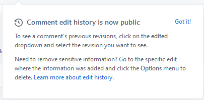 Public comment history in a private Gist · community · Discussion ...