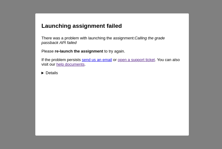 SpeedGrader 1/n: Submit an LTI launch URL to Canvas for grading, when a student launches an ...
