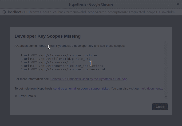 Error details aren't shown when "Error Details" button is clicked · Issue #1824 · hypothesis/lms ...