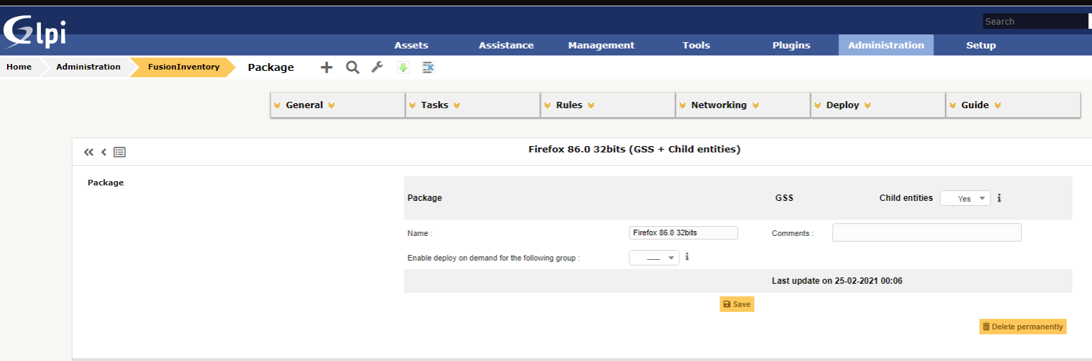[9.5.4] : fusioninventory packages can no longer be changed in GLPI 9.5.4 · Issue #8812 · glpi ...