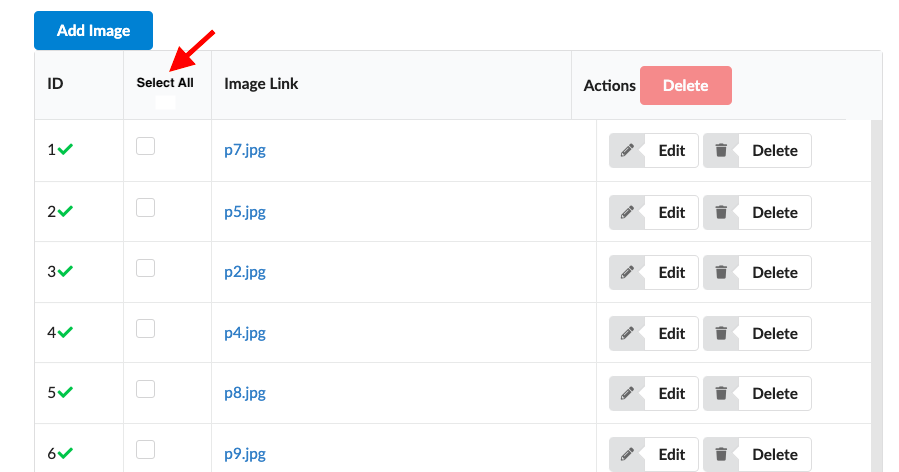 Add Select all images radio button feature to delete all images at once · Issue #390 · scorelab ...