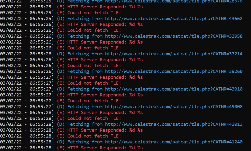 SOLVED ! no longer updates the TLEs, from Satdump update TLE · Issue ...